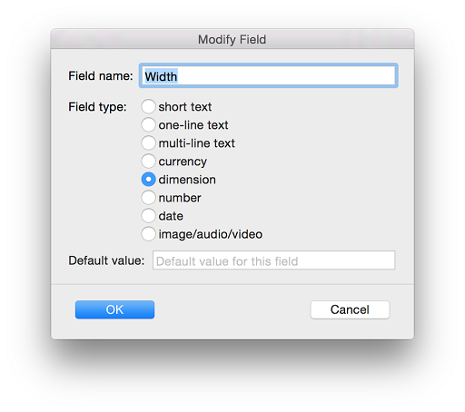 Modify Fields 