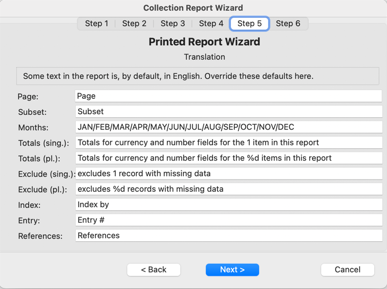 Generating Printed Reports